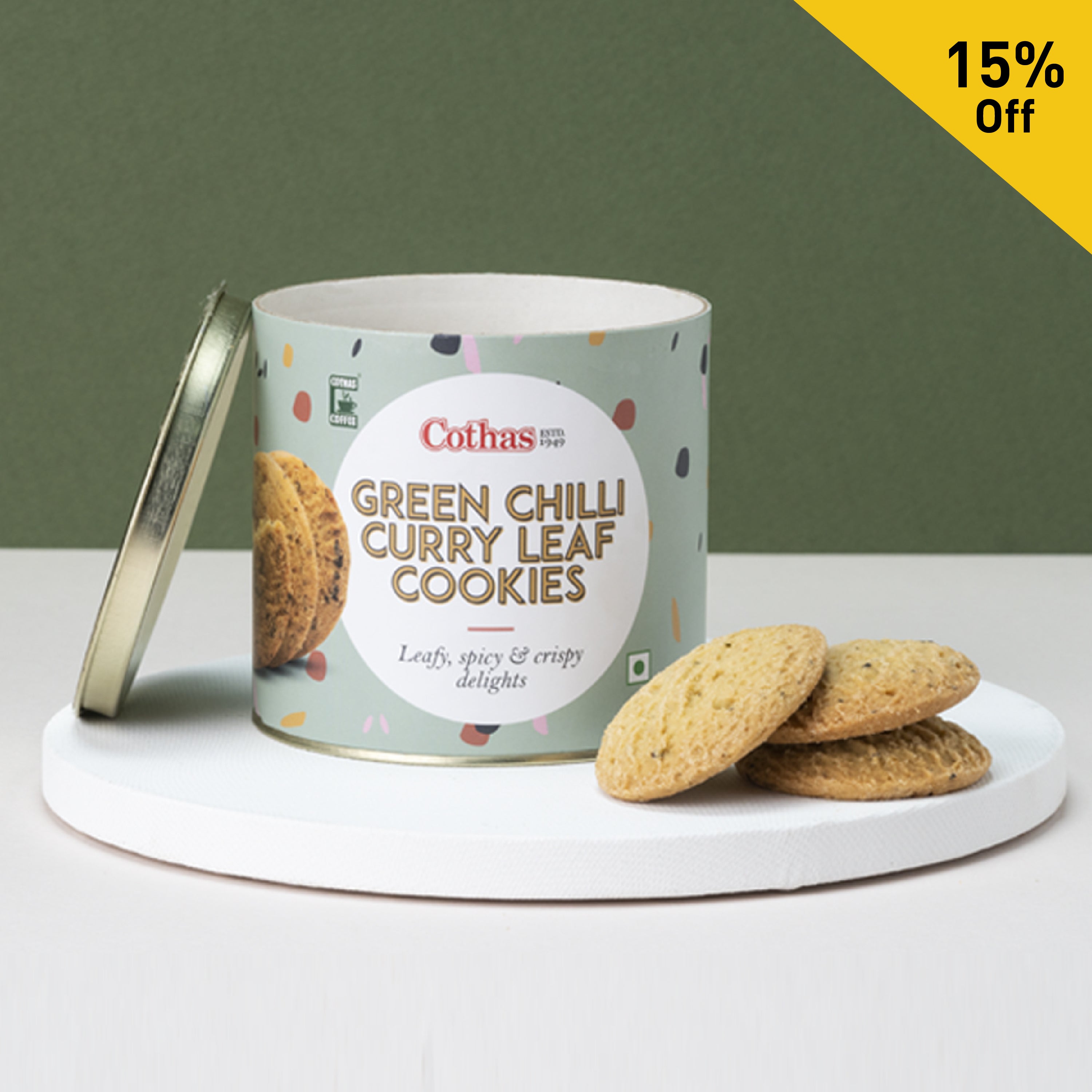 Green Chilli Curry Leaf Cookies