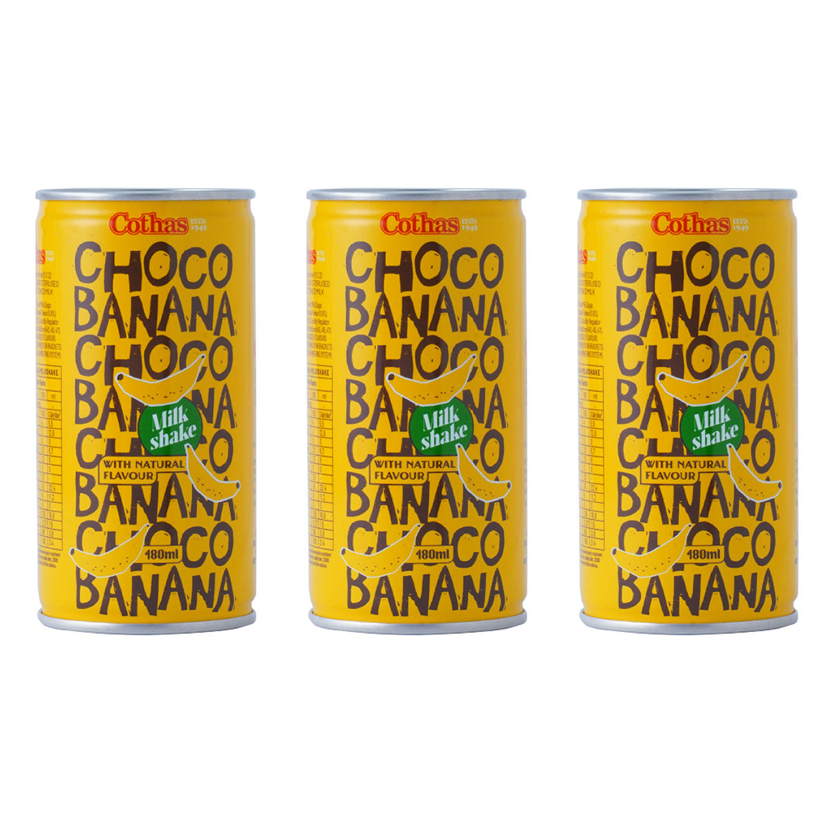 Chocobanana Milkshake Tin 180 ML (Pack of 3)