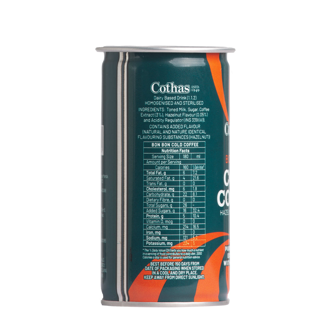 Bon Bon Hazelnut Cold Coffee Tin - 180 ML Pack of 3