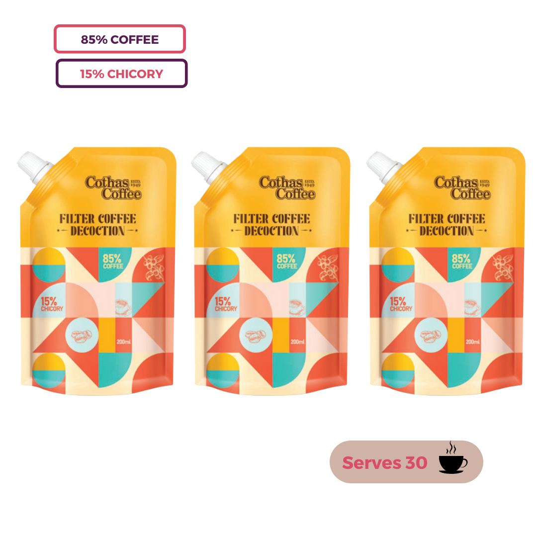 Cothas Filter Coffee Decoction - 3 Pack (200ml Each)