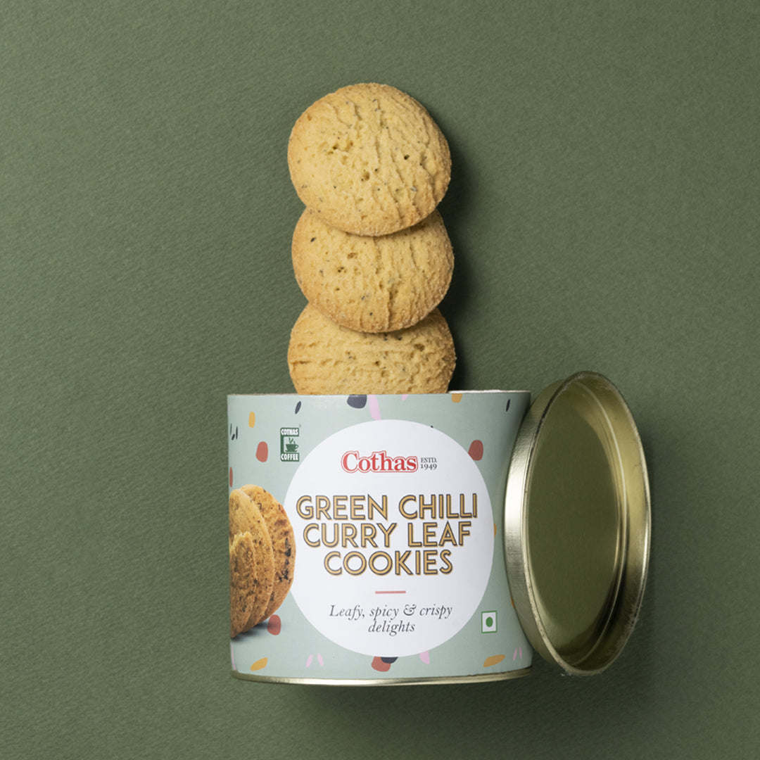 Green Chilli Curry Leaf Cookies