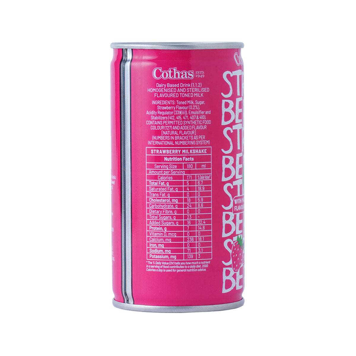 Strawberry Milkshake Tin 180 ML (Pack of 3)